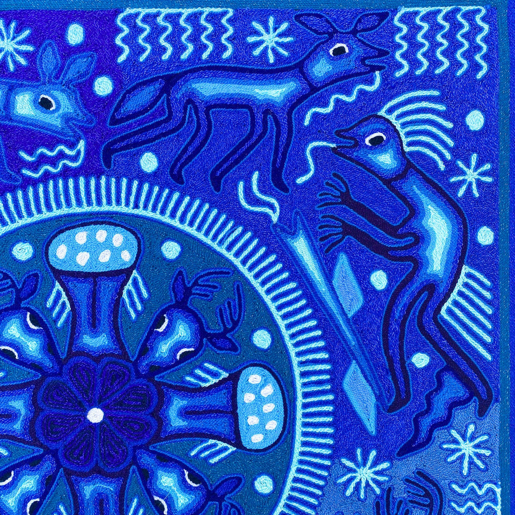 Huichol Yarn Painting (24" x 24") Mexican Indigenous Art – VivaMexico ...