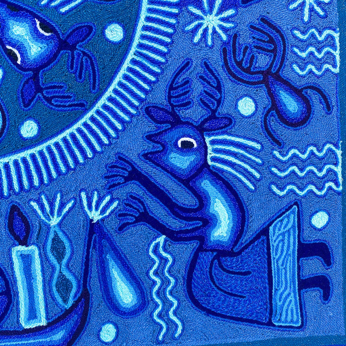 Huichol Yarn Painting (24" x 24") Mexican Indigenous Art – VivaMexico ...