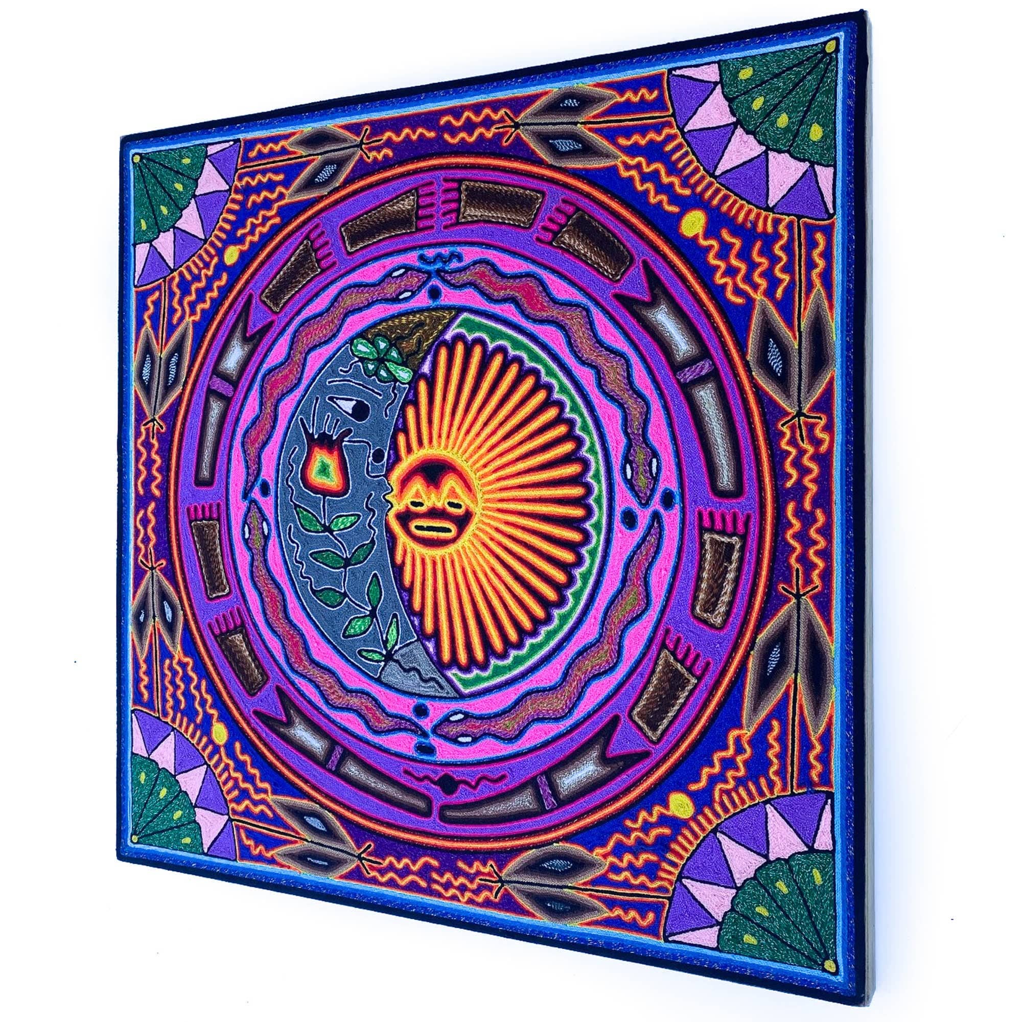 Huichol Yarn Painting (24" x 24") Mexican Indigenous Art – VivaMexico ...
