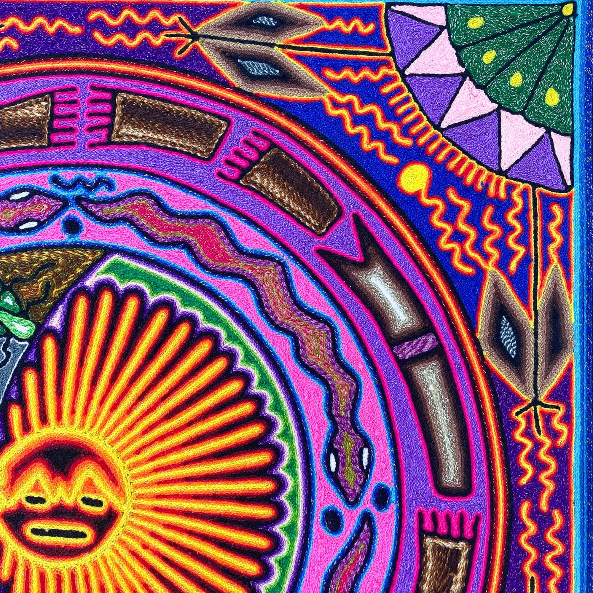 Huichol Yarn Painting (24" x 24") Mexican Indigenous Art – VivaMexico ...