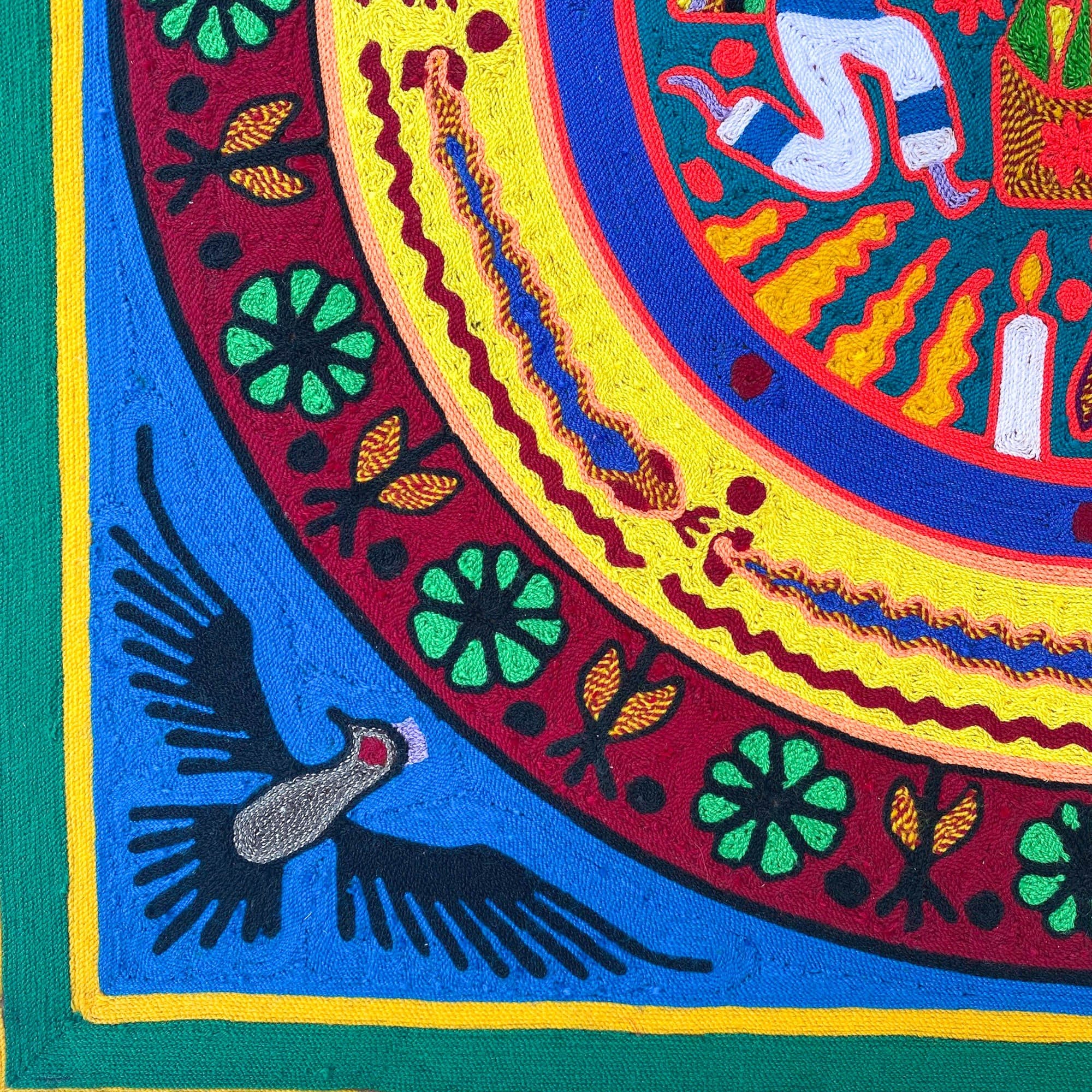 Huichol Yarn Painting (24" x 24") Mexican Indigenous Art – VivaMexico ...