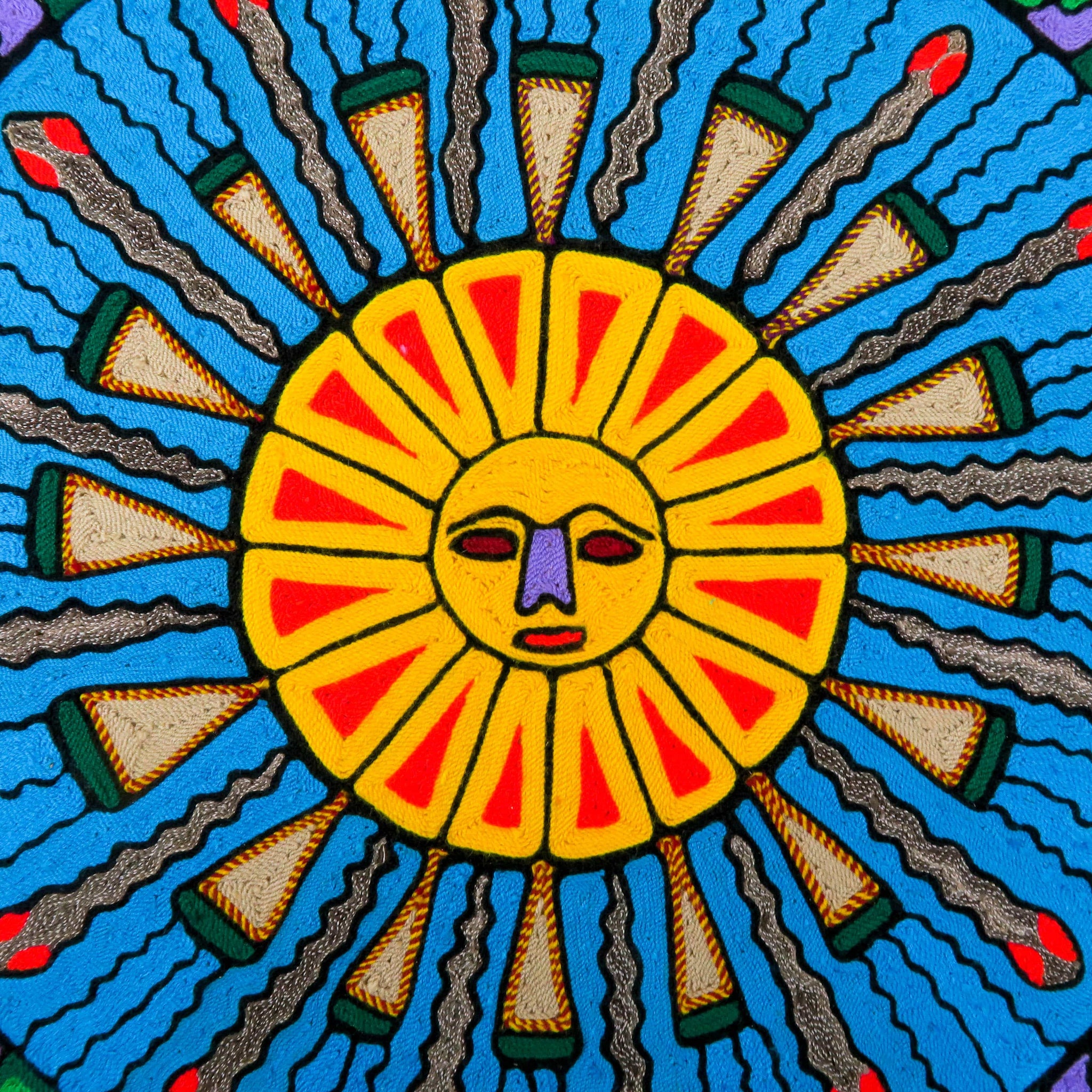 Huichol Yarn Painting (24" x 24") Mexican Indigenous Art – VivaMexico ...