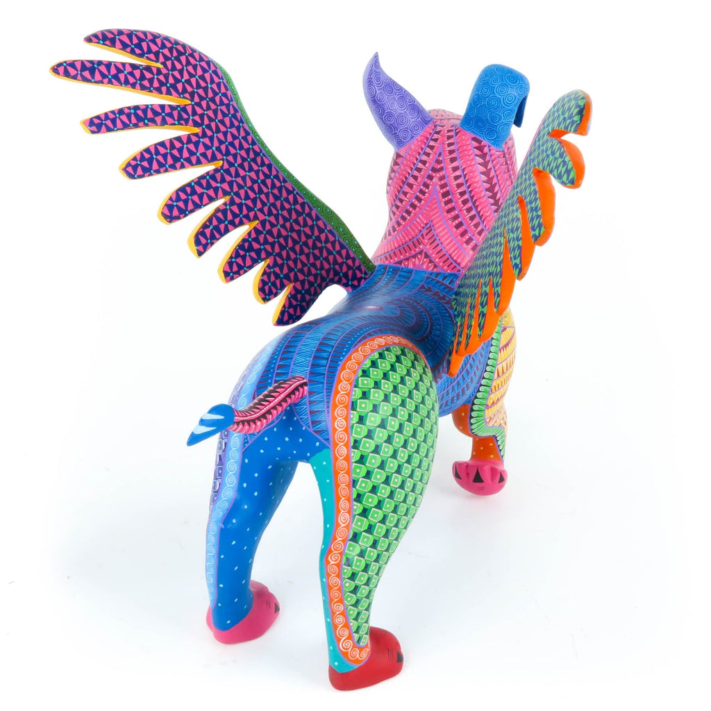 Large Dante Winged Dog - Oaxacan Alebrije Wood Carving – VivaMexico.com ...