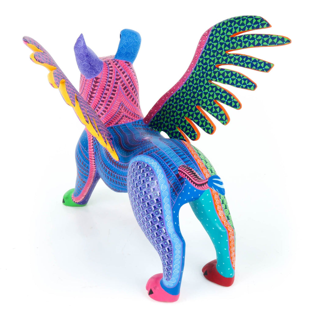 Large Dante Winged Dog - Oaxacan Alebrije Wood Carving – VivaMexico.com ...