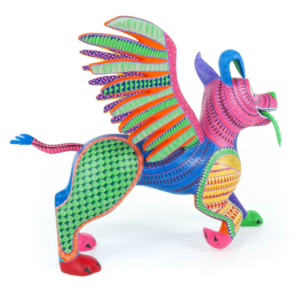 Large Dante Winged Dog - Oaxacan Alebrije Wood Carving – VivaMexico.com ...