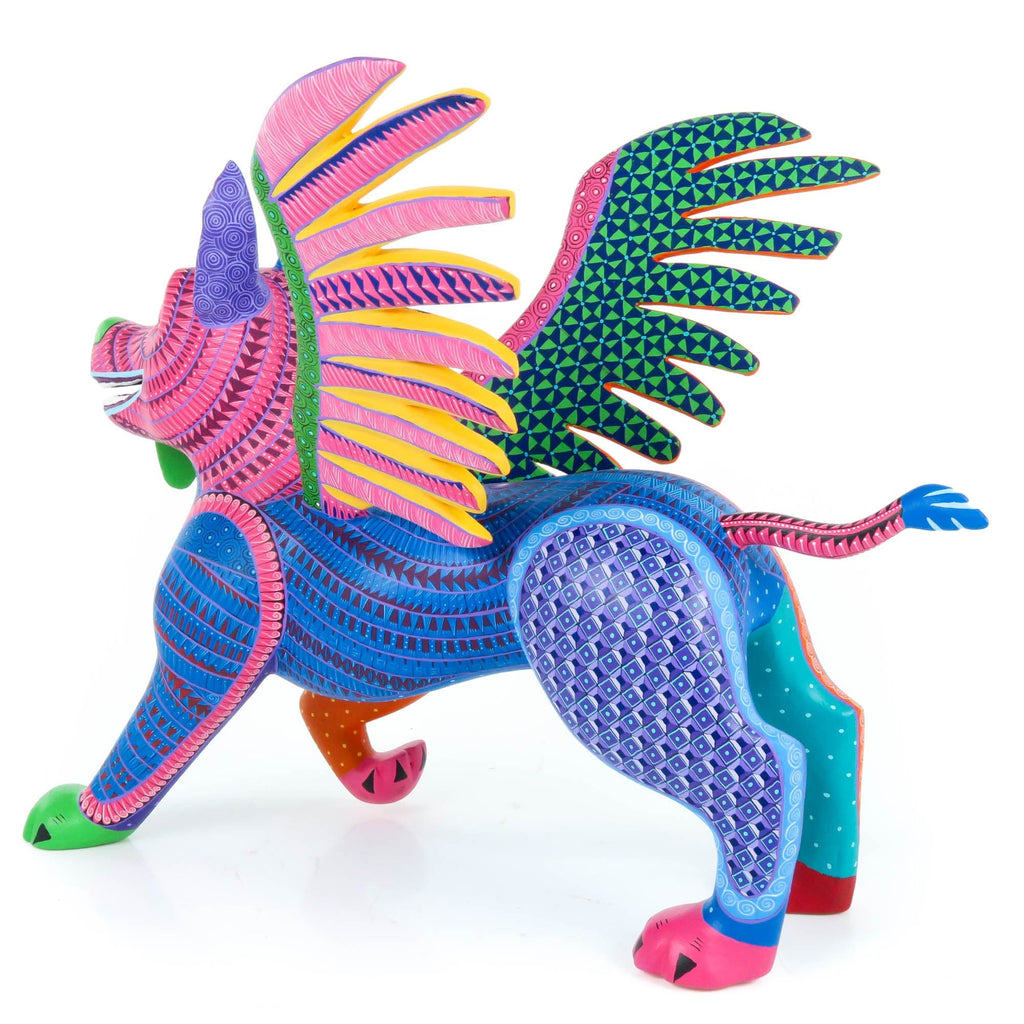 Large Dante Winged Dog - Oaxacan Alebrije Wood Carving – VivaMexico.com ...