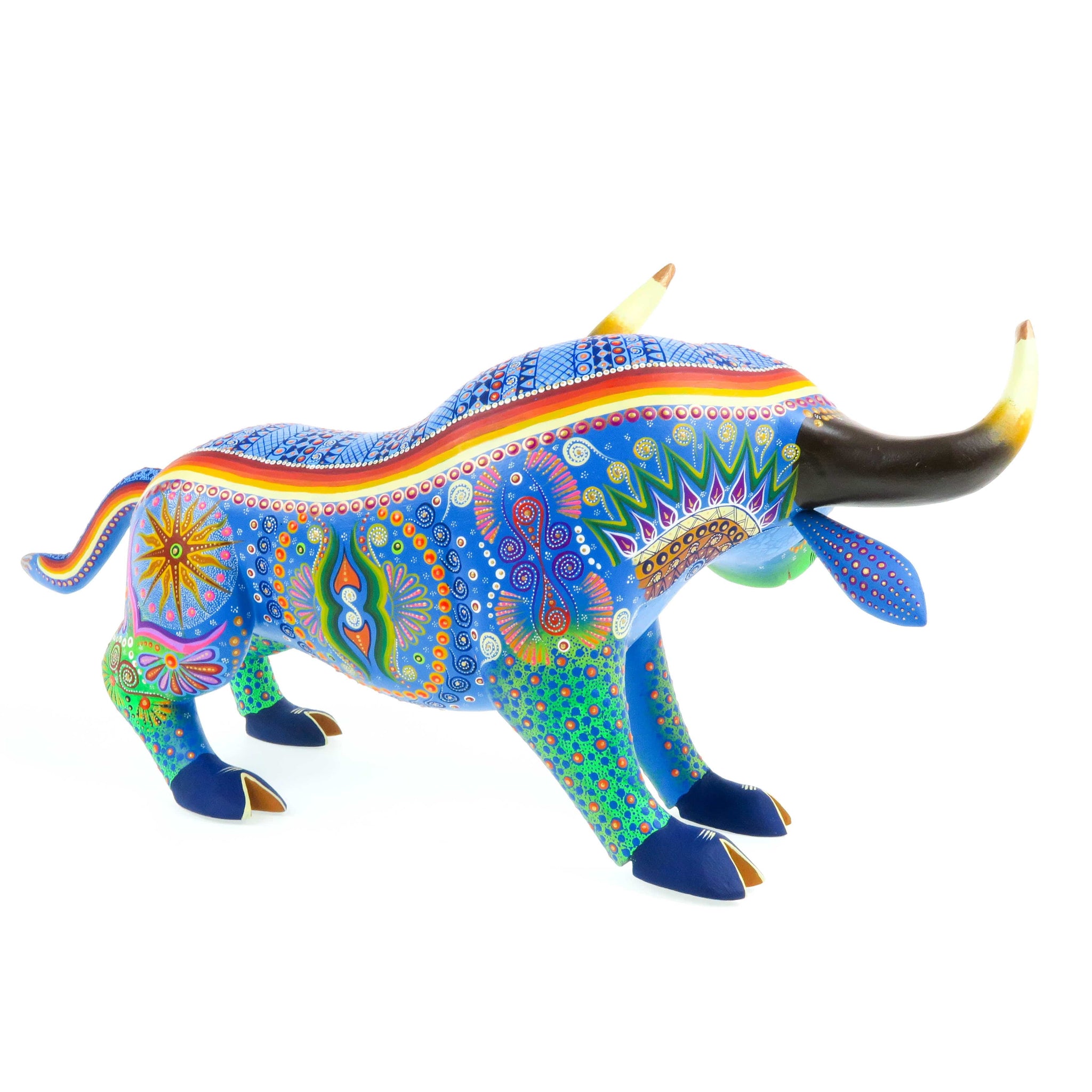 Large Fantastic Bull - Oaxacan Alebrije Wood Carving – VivaMexico.com ...