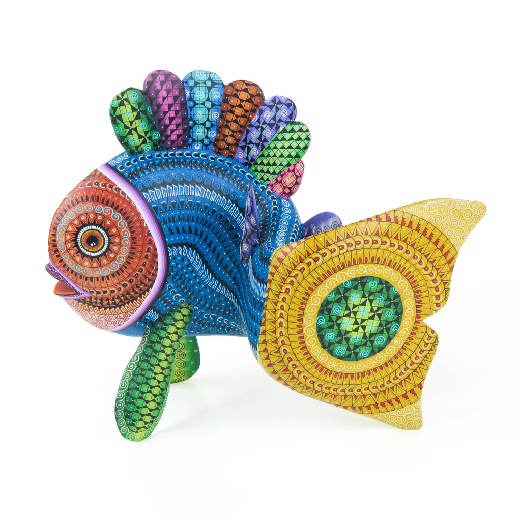 Large Fish - Oaxacan Alebrije Wood Carving – VivaMexico.com - Mexican Art