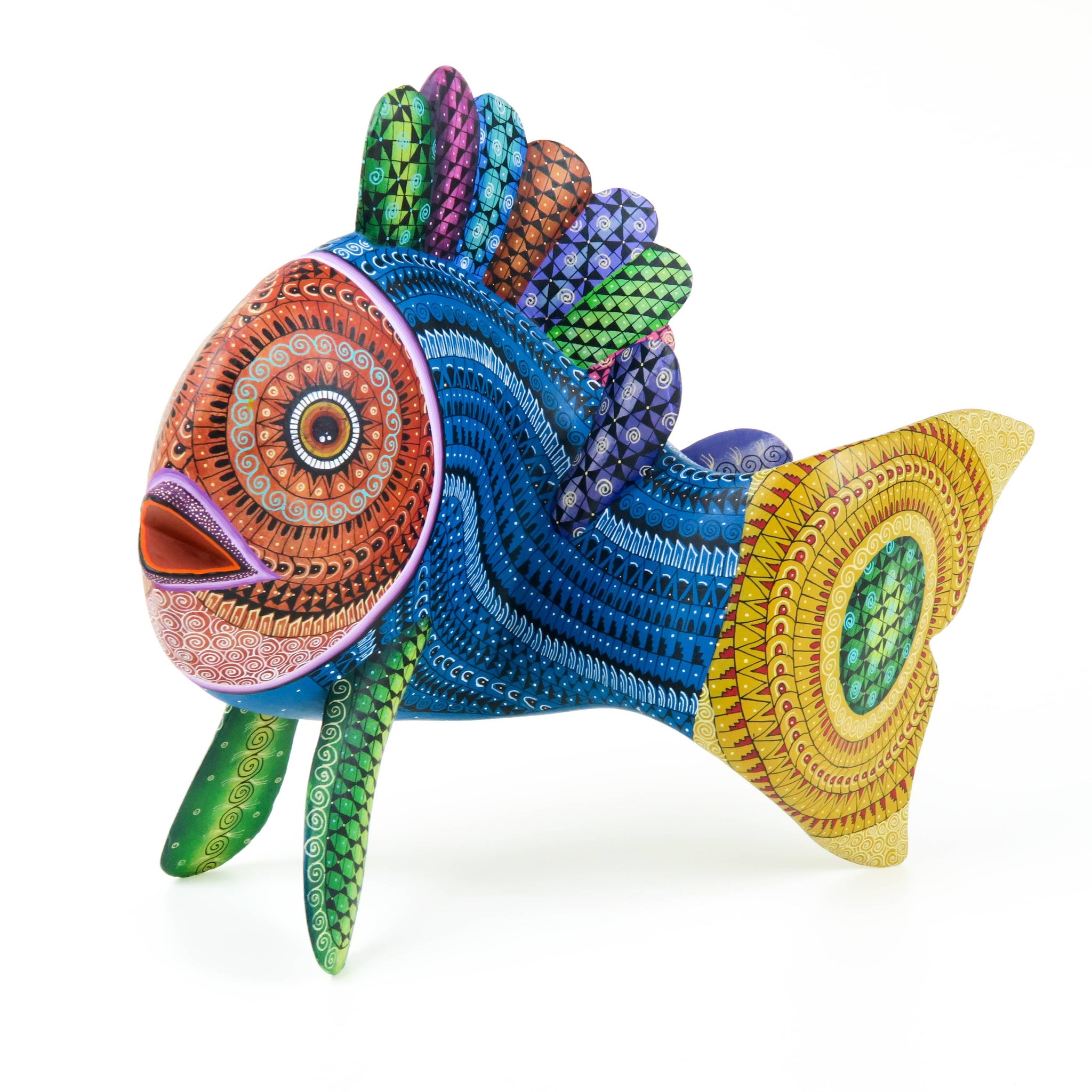 Large Fish - Oaxacan Alebrije Wood Carving – VivaMexico.com - Mexican Art