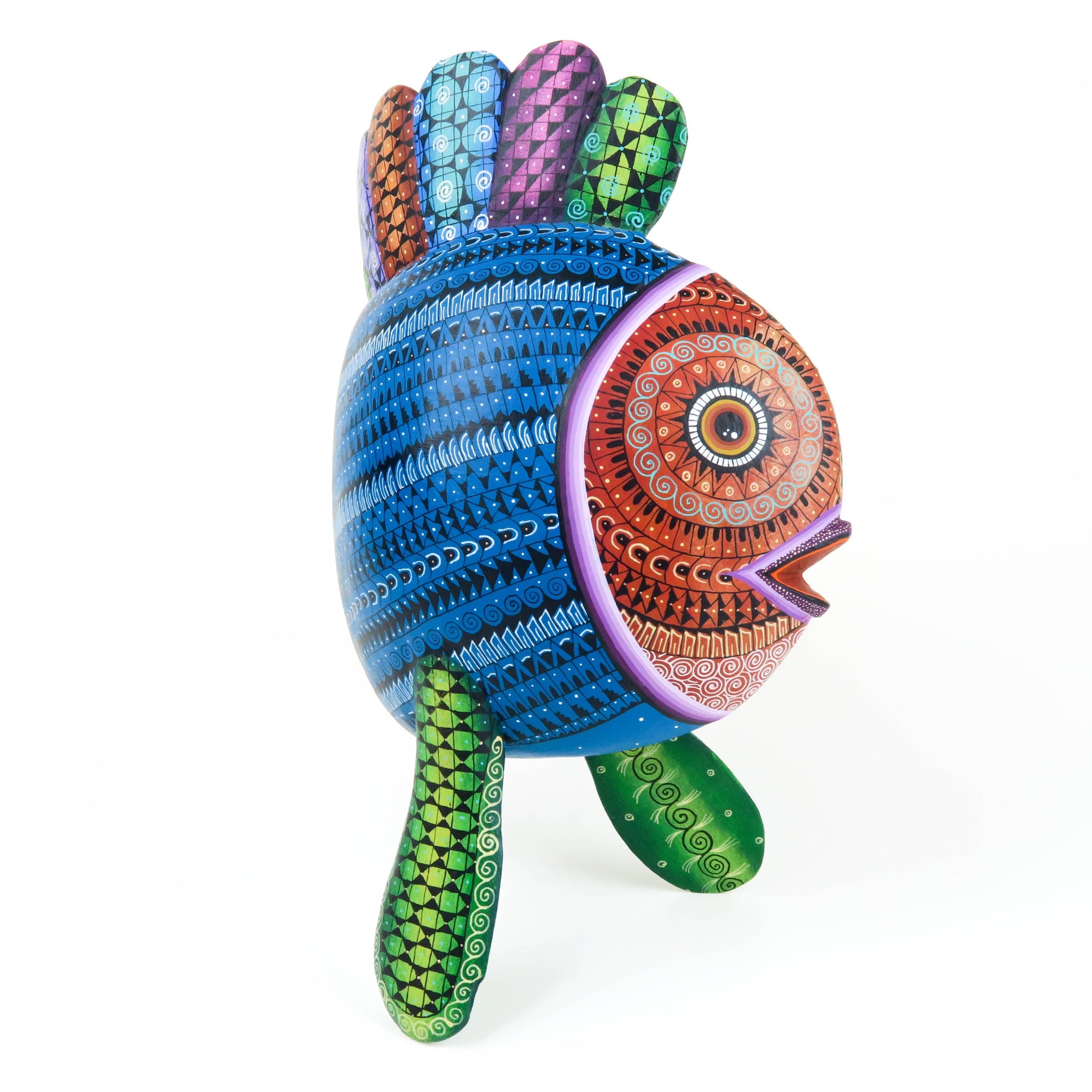 Large Fish - Oaxacan Alebrije Wood Carving – VivaMexico.com - Mexican Art