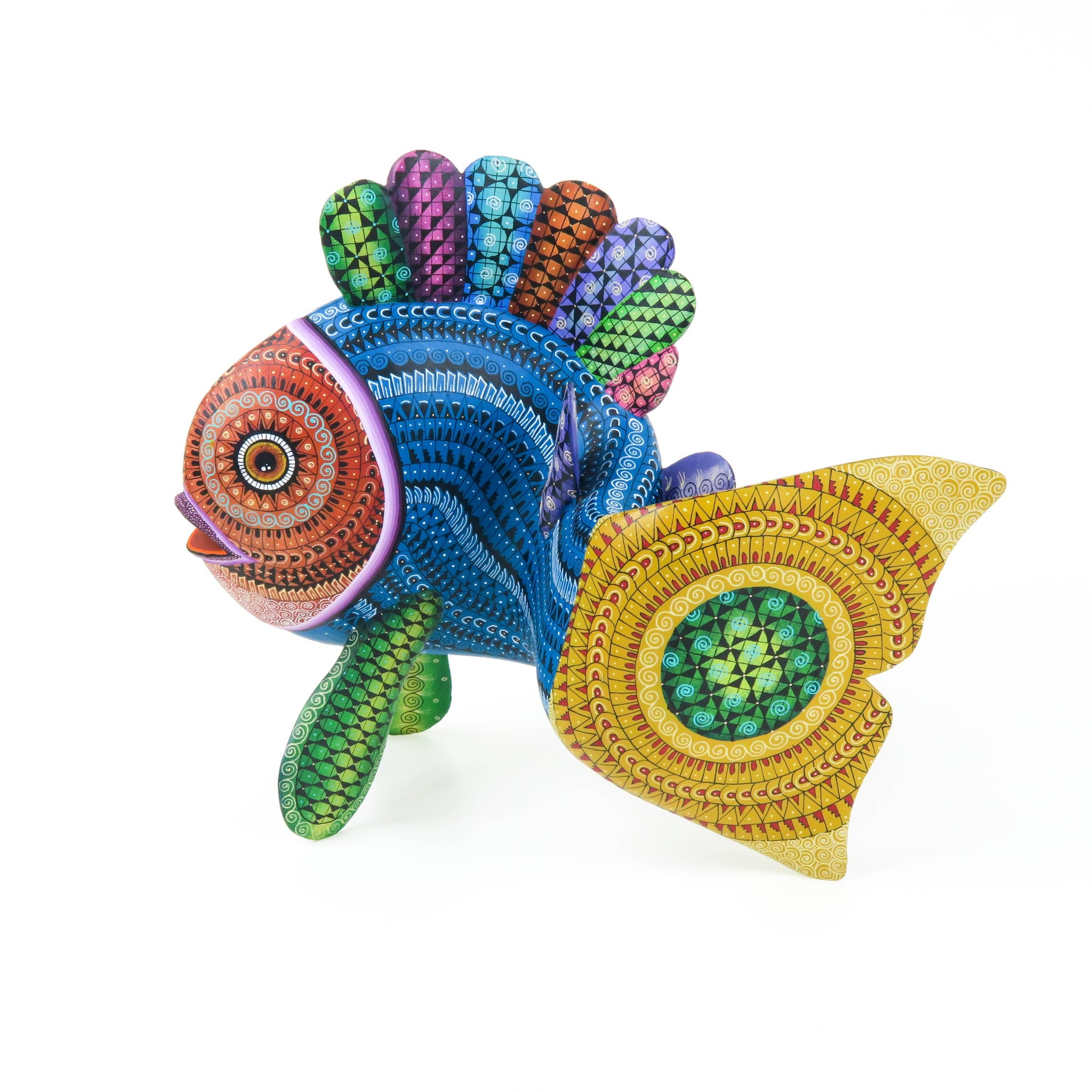 Large Fish - Oaxacan Alebrije Wood Carving – VivaMexico.com - Mexican Art