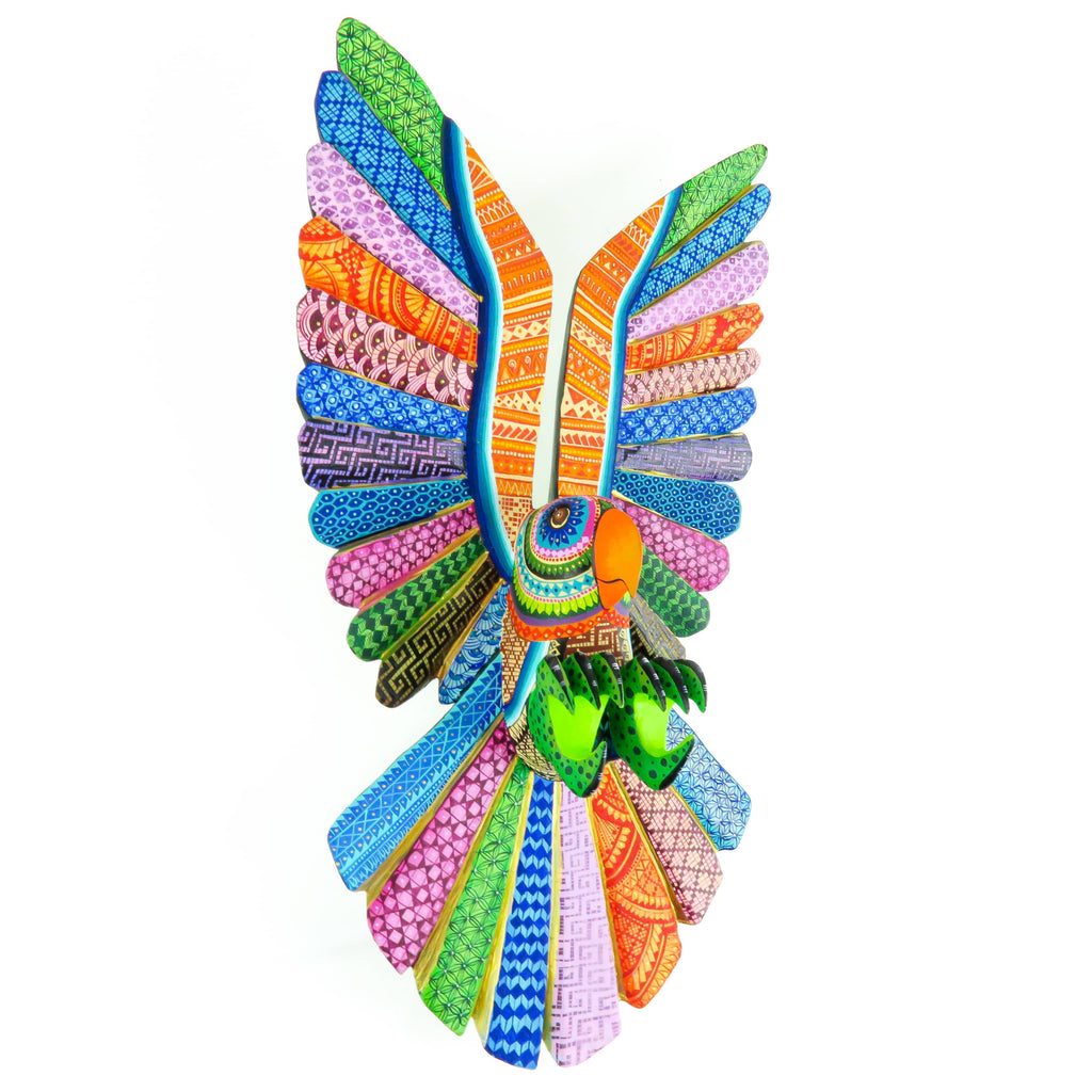 Large Parrot Wall Mount - Oaxacan Alebrije Wood Carving – VivaMexico ...