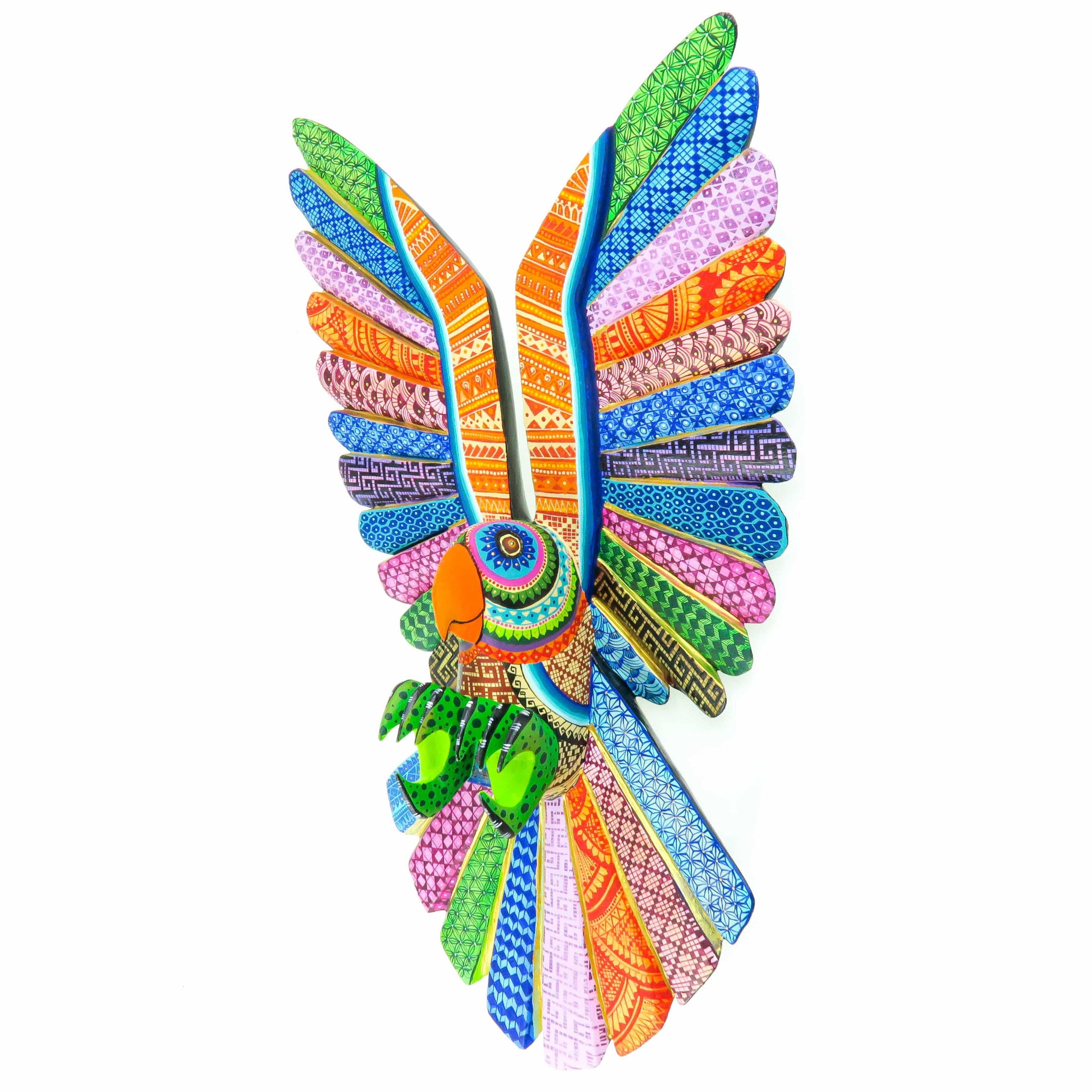 Large Parrot Wall Mount - Oaxacan Alebrije Wood Carving – VivaMexico ...