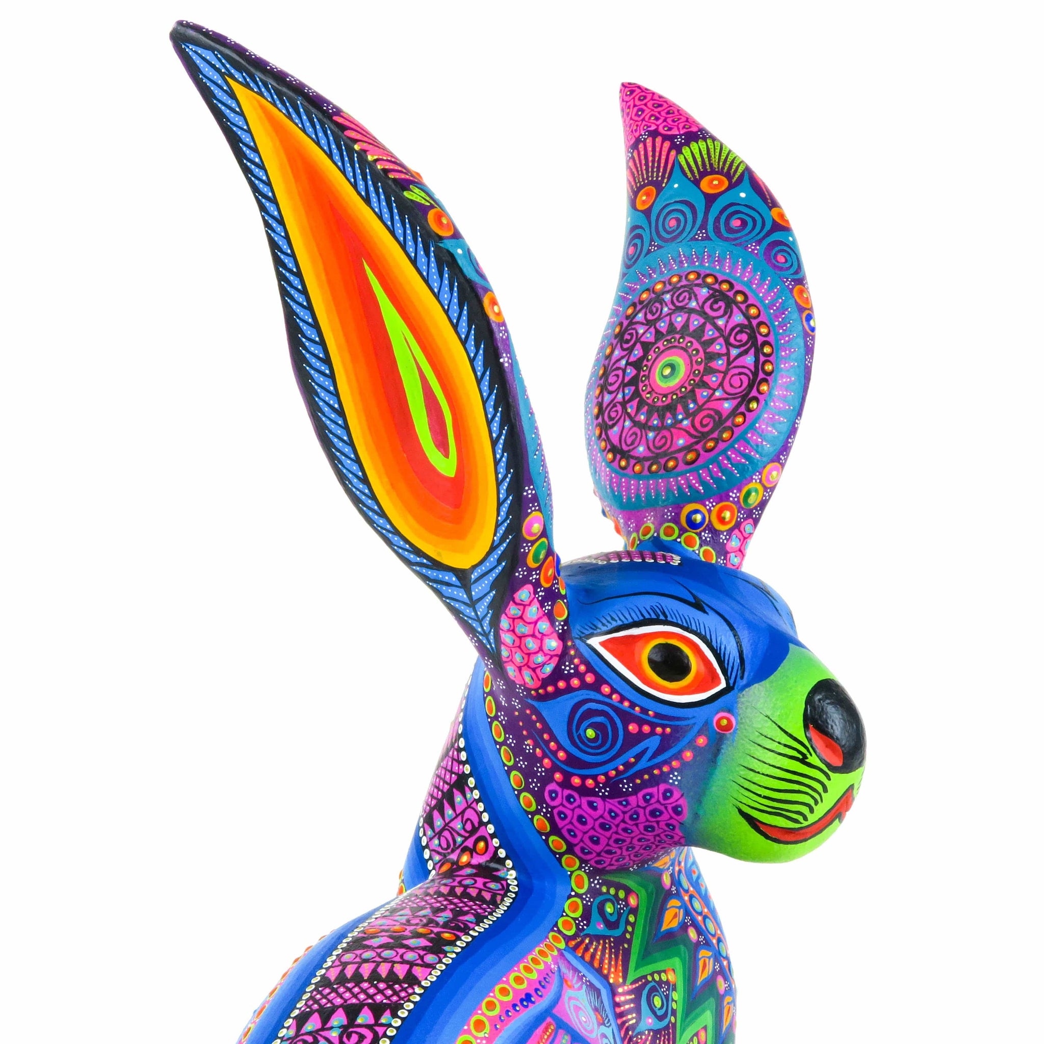 Large Rabbit - Oaxacan Alebrije Wood Carving – VivaMexico.com - Mexican Art