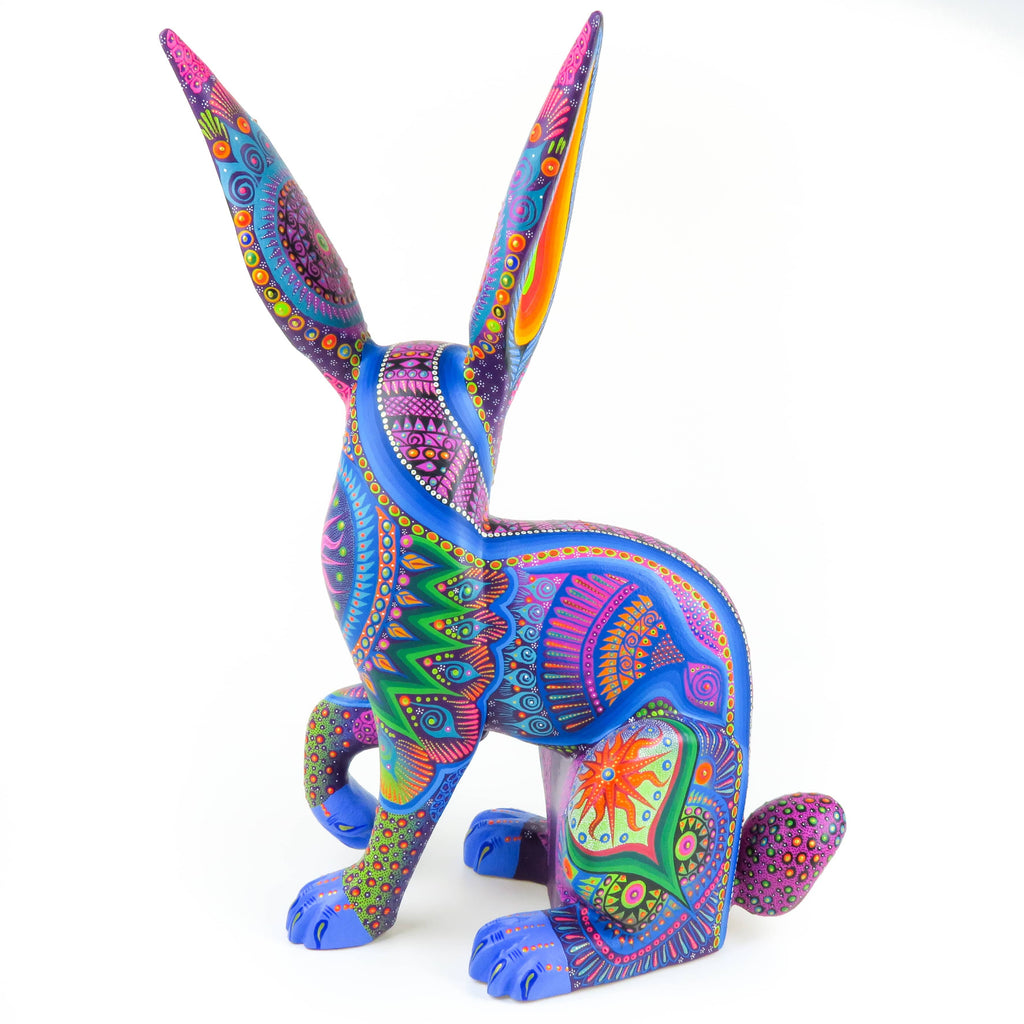 Large Rabbit - Oaxacan Alebrije Wood Carving – VivaMexico.com - Mexican Art