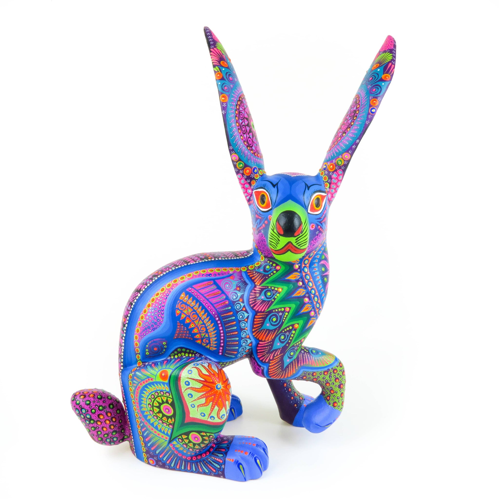 Large Rabbit - Oaxacan Alebrije Wood Carving – VivaMexico.com - Mexican Art