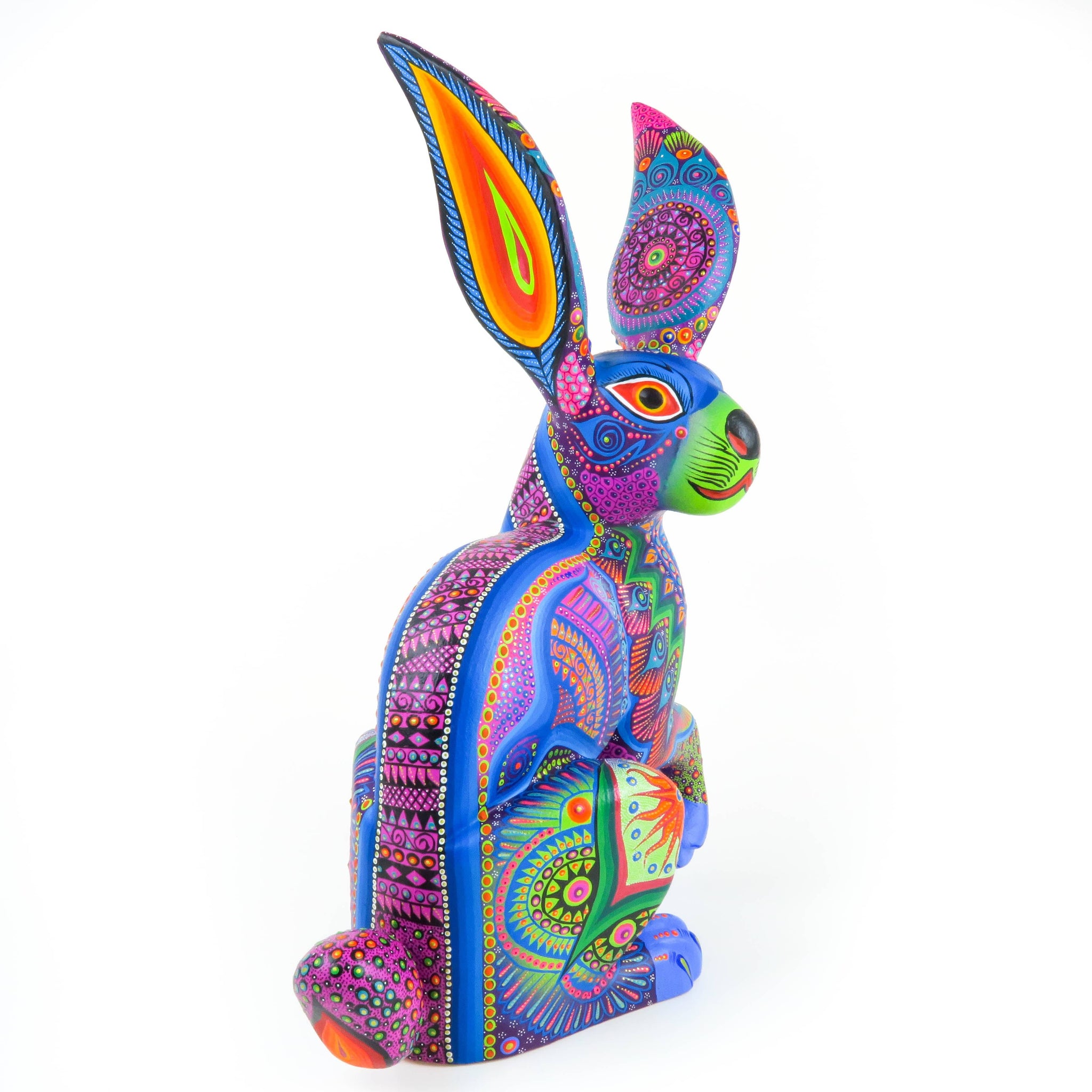 Large Rabbit - Oaxacan Alebrije Wood Carving – VivaMexico.com - Mexican Art