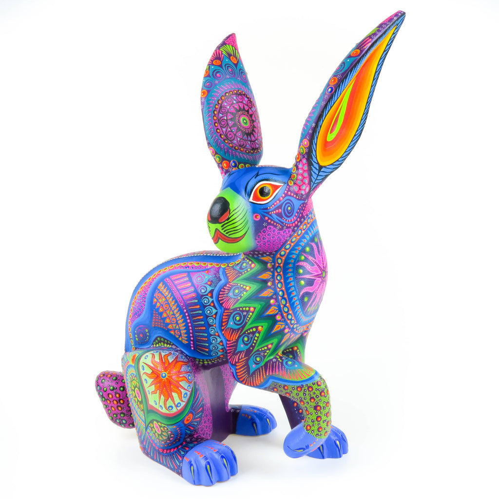 Large Rabbit - Oaxacan Alebrije Wood Carving – VivaMexico.com - Mexican Art