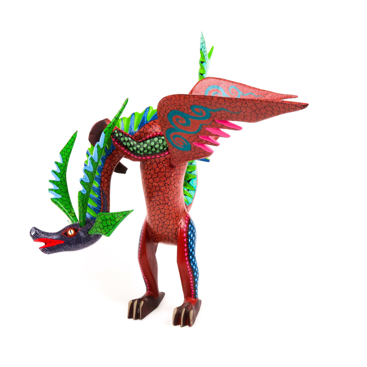 Dragón de cuello largo - Alebrije tallado en madera de Oaxaca ...