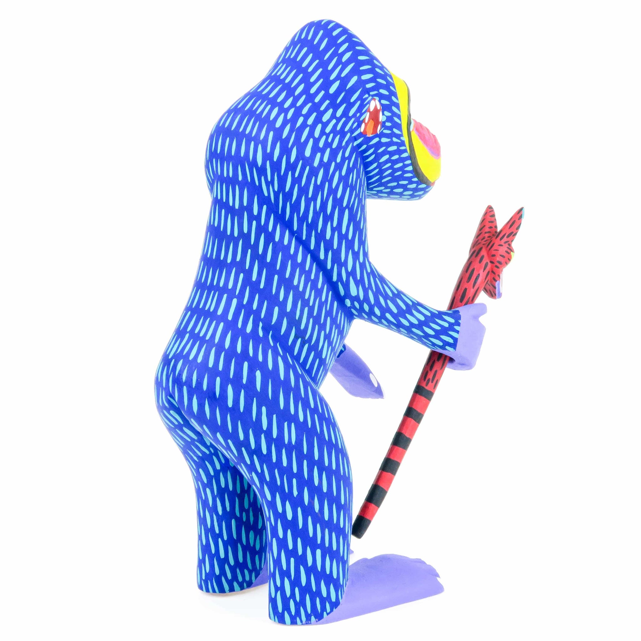 Mandrill With Staff - Oaxacan Alebrije Wood Carving – VivaMexico.com ...