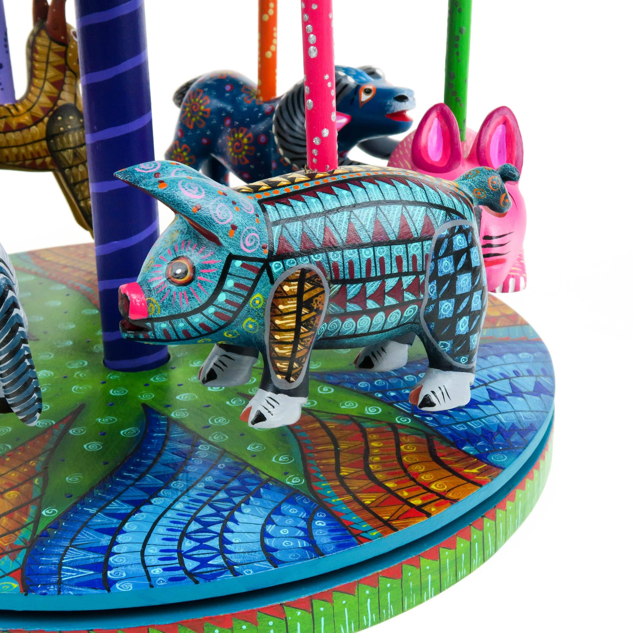 Masterpiece Animal Carousel - Oaxacan Alebrije Wood Carving ...