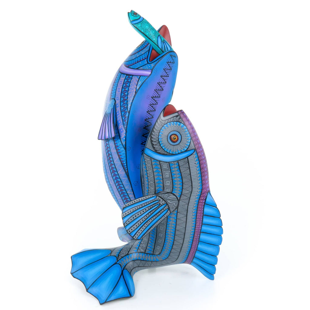 Masterpiece Dancing Fishes - Oaxacan Alebrije Wood Carving – VivaMexico ...