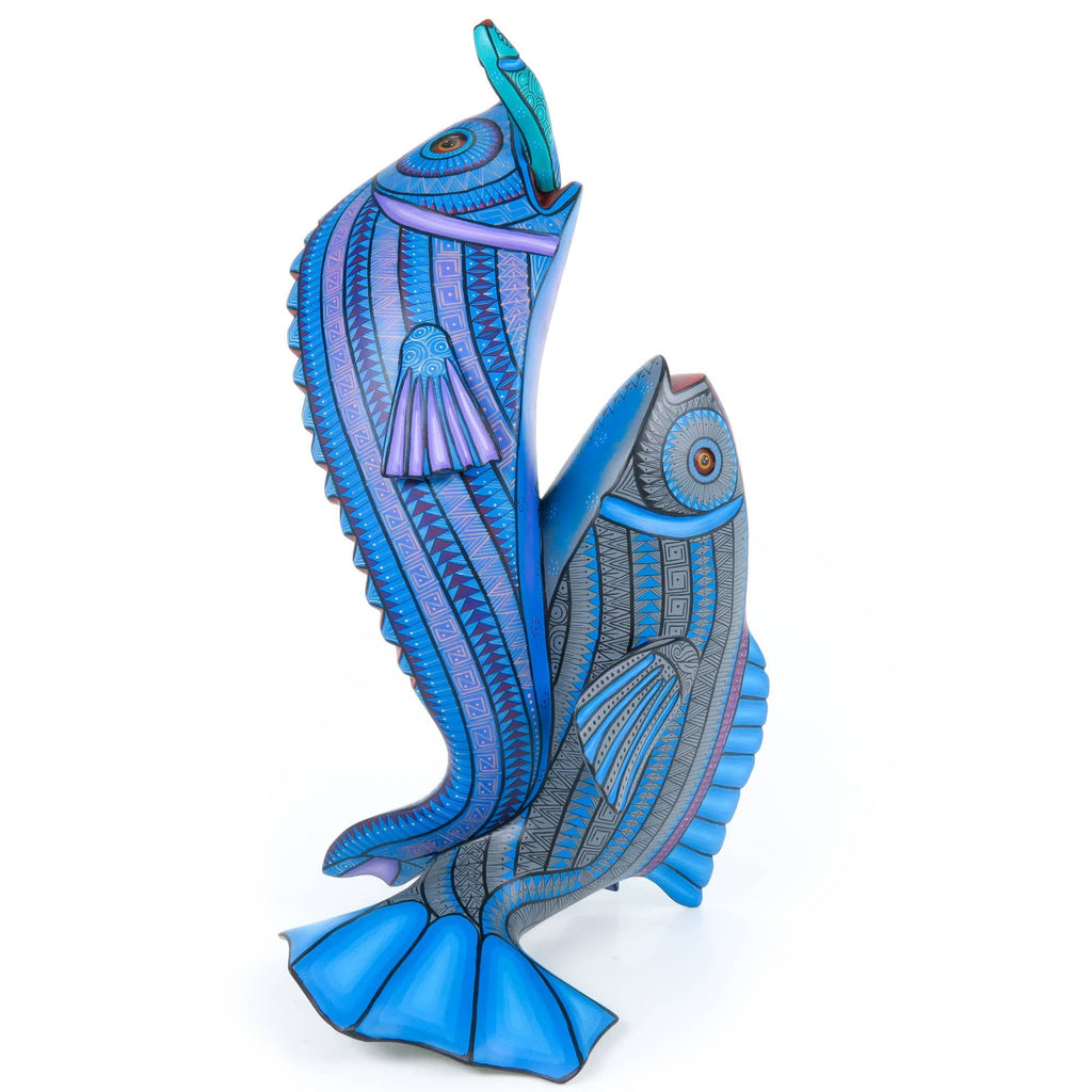 Masterpiece Dancing Fishes - Oaxacan Alebrije Wood Carving – VivaMexico ...