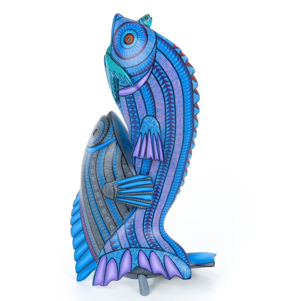 Masterpiece Dancing Fishes - Oaxacan Alebrije Wood Carving – VivaMexico ...