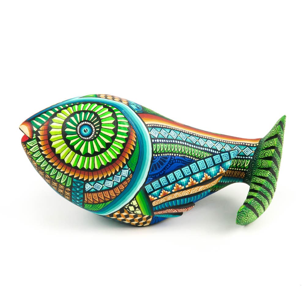 Masterpiece Fish - Oaxacan Alebrije Wood Carving Mexican Folk Art Scul ...