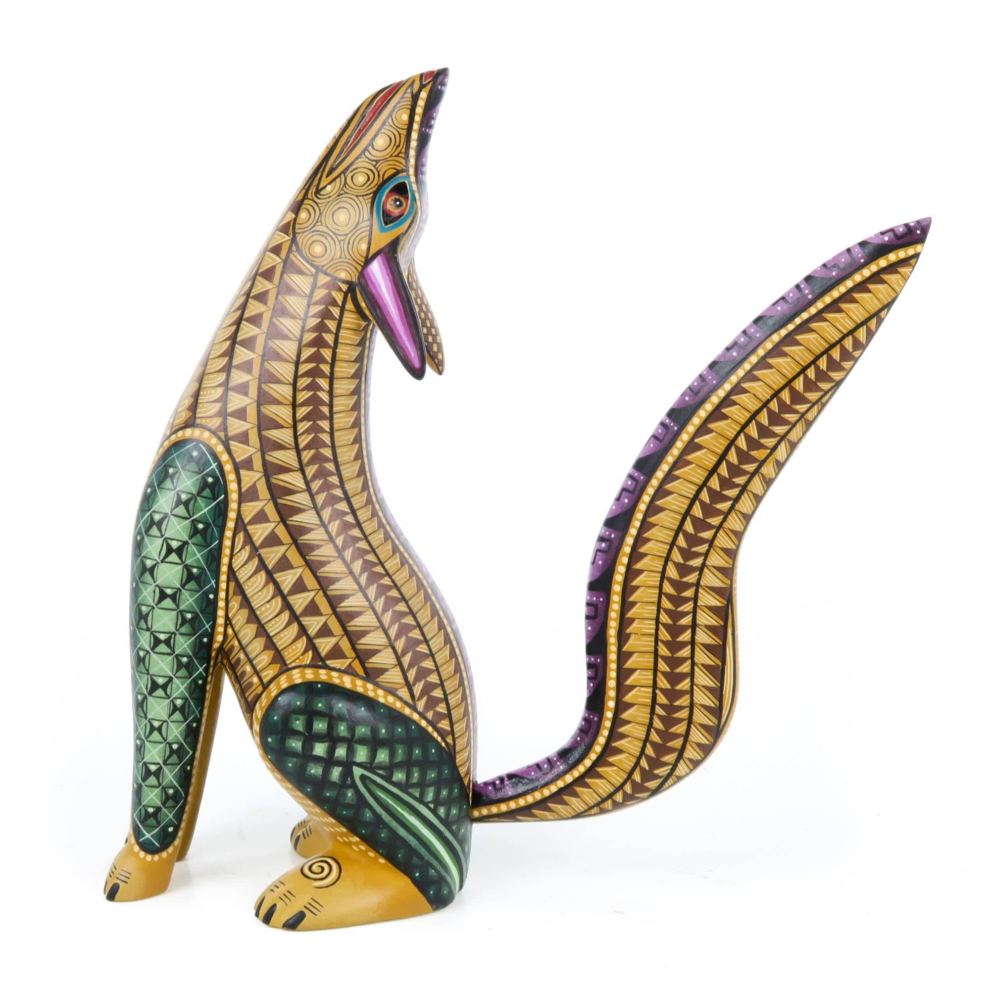 Masterpiece Yellow Coyote - Oaxacan Alebrije Wood Carving – VivaMexico ...