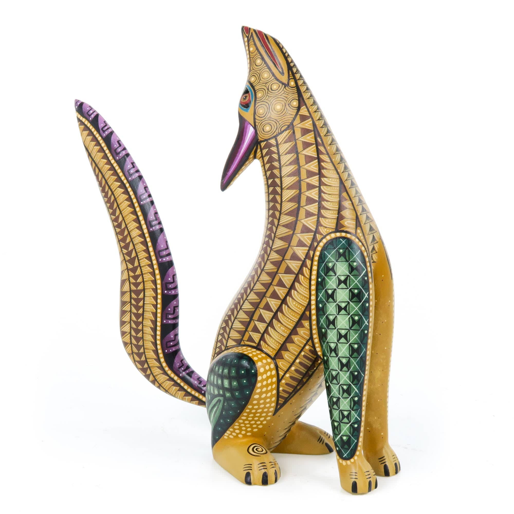 Masterpiece Yellow Coyote - Oaxacan Alebrije Wood Carving – VivaMexico ...