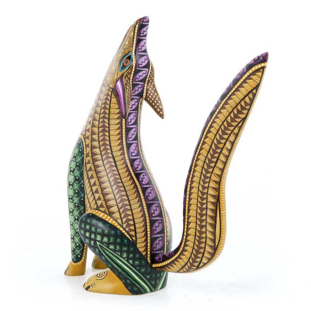 Masterpiece Yellow Coyote - Oaxacan Alebrije Wood Carving – VivaMexico ...