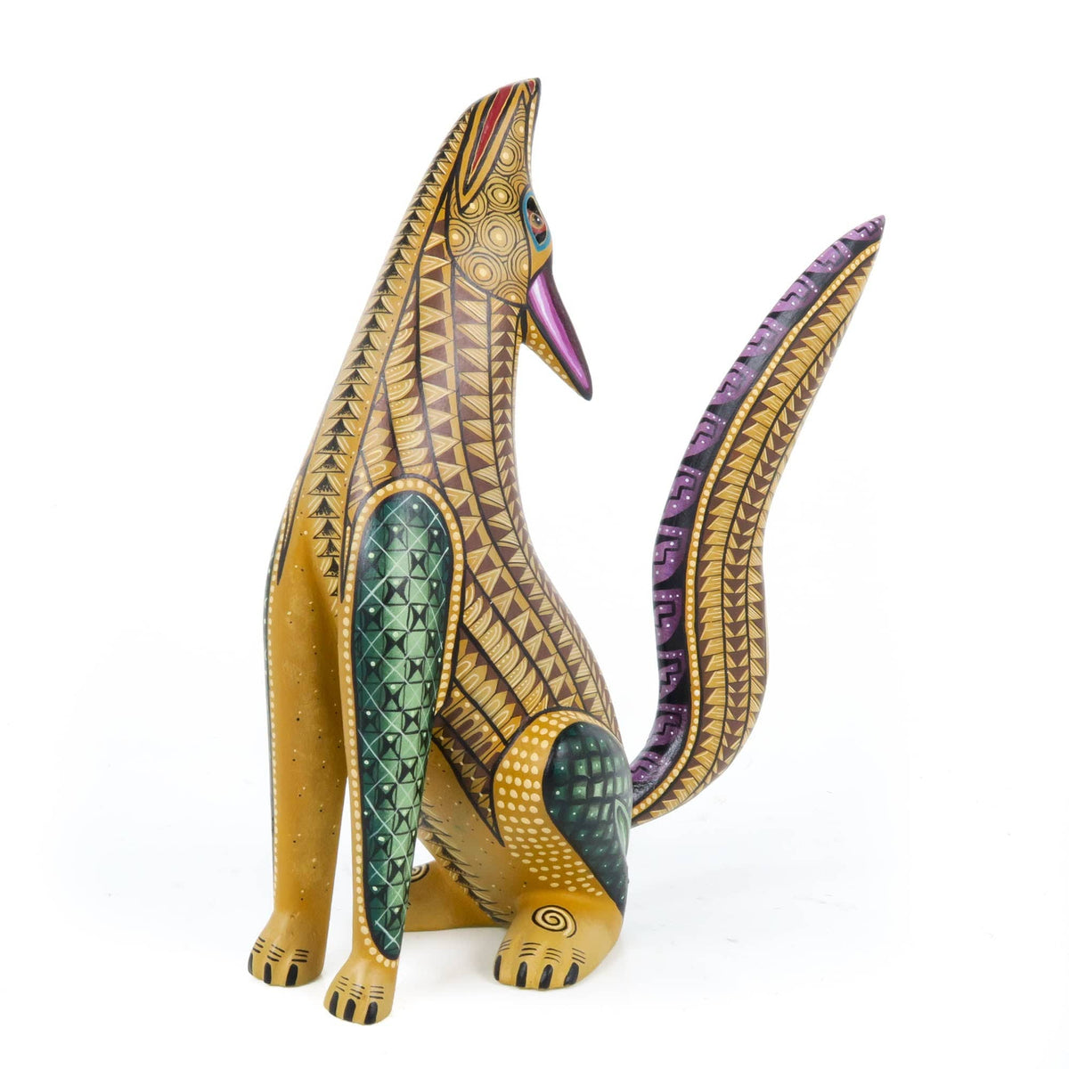 Masterpiece Yellow Coyote - Oaxacan Alebrije Wood Carving – VivaMexico ...