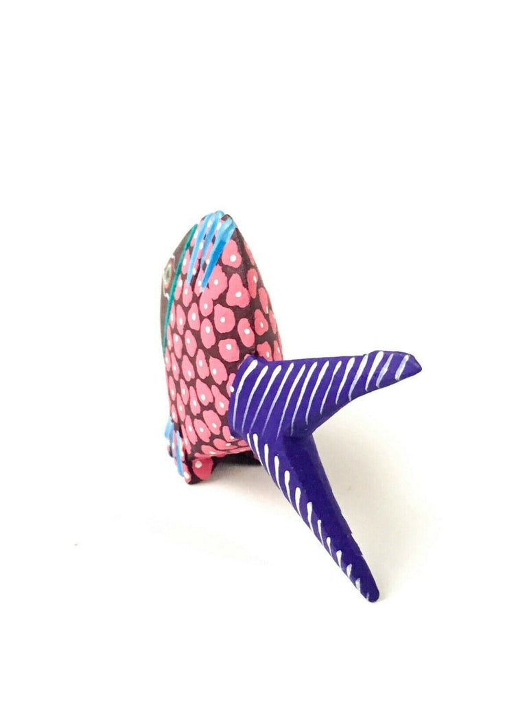 MINI COLORFUL FISH Oaxacan Alebrije Wood Carving Mexican Folk Art Scul ...
