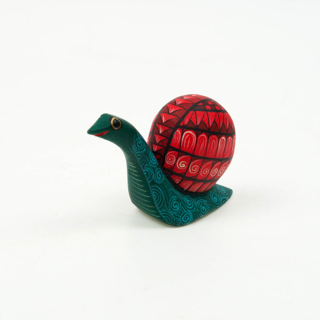 Mini Snail - Oaxacan Alebrije Wood Carving – VivaMexico.com - Mexican Art