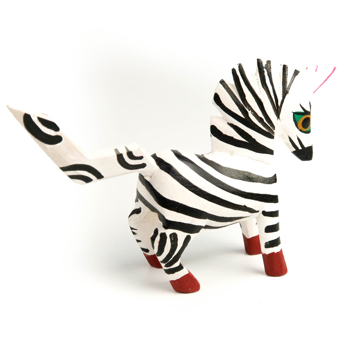 Mini Zebra Oaxacan Alebrije Wood Carving Mexican Folk Art Sculpture ...