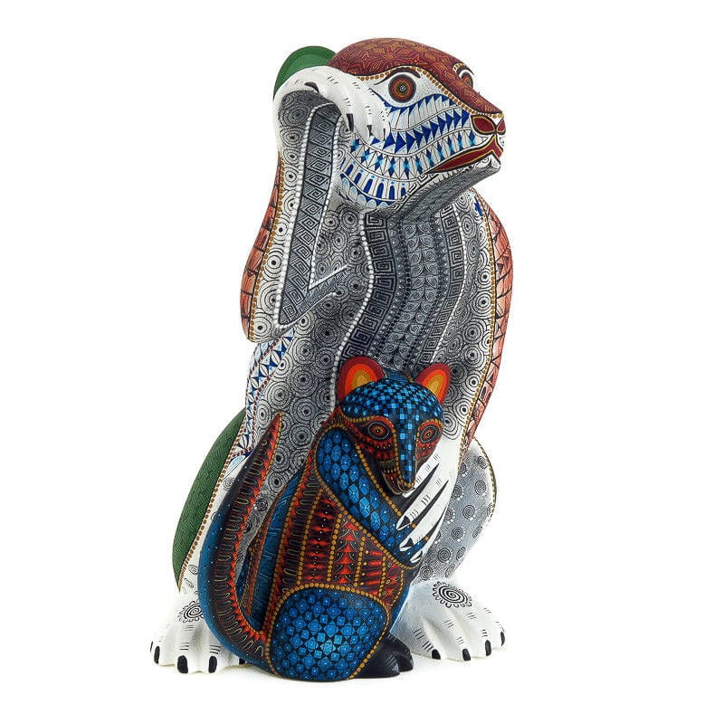 Opossum With Baby - Oaxacan Alebrije Wood Carving - Nestor Melchor ...