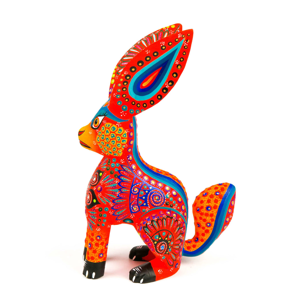 Orange Rabbit - Oaxacan Alebrije Wood Carving Sculpture Mexican Folk A ...