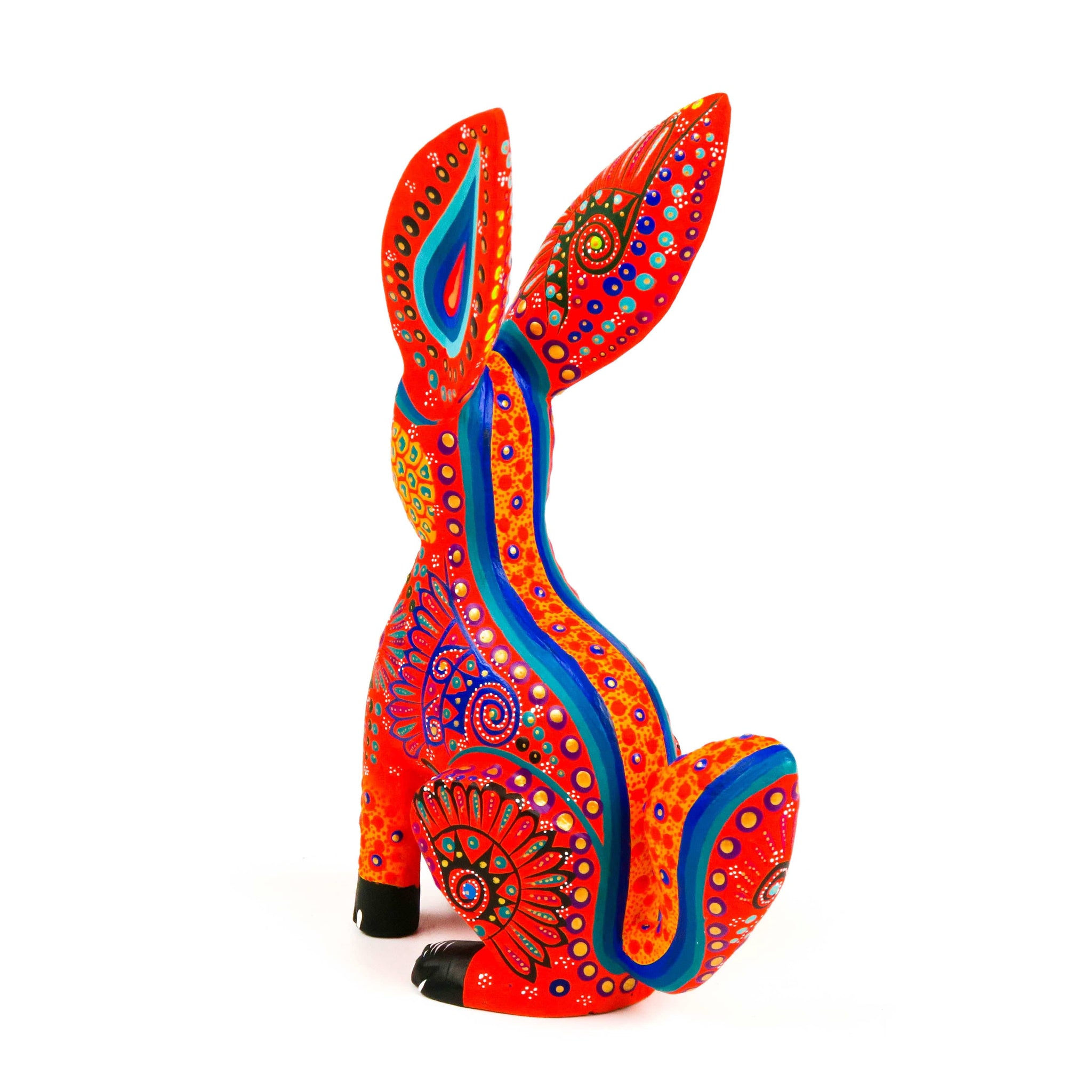 Orange Rabbit - Oaxacan Alebrije Wood Carving Sculpture Mexican Folk A ...