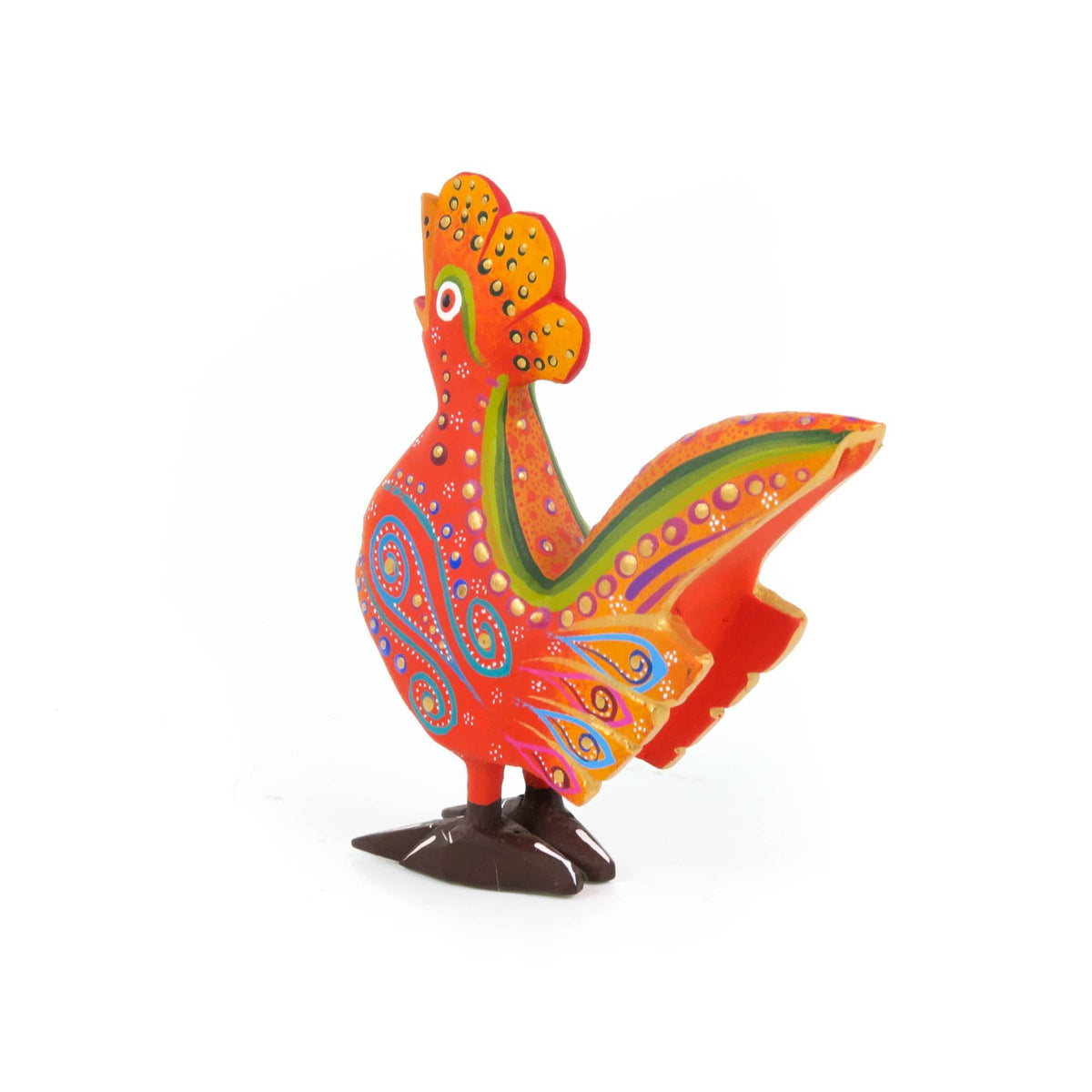 Orange Rooster - Oaxacan Alebrije Wood Carving – VivaMexico.com ...