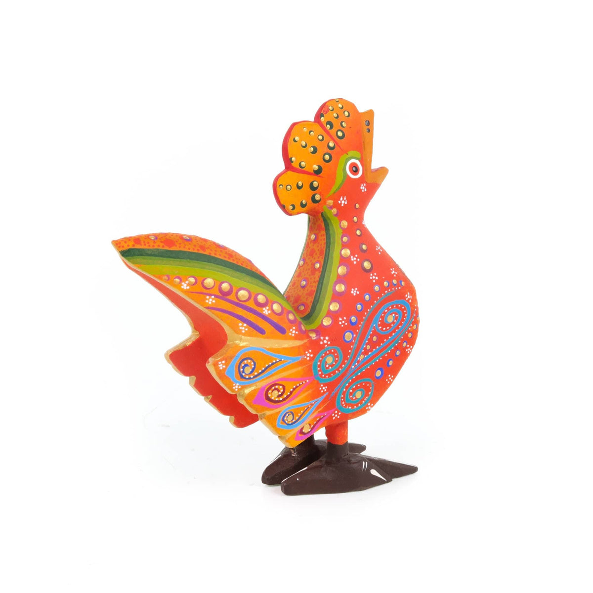 Orange Rooster - Oaxacan Alebrije Wood Carving – VivaMexico.com ...