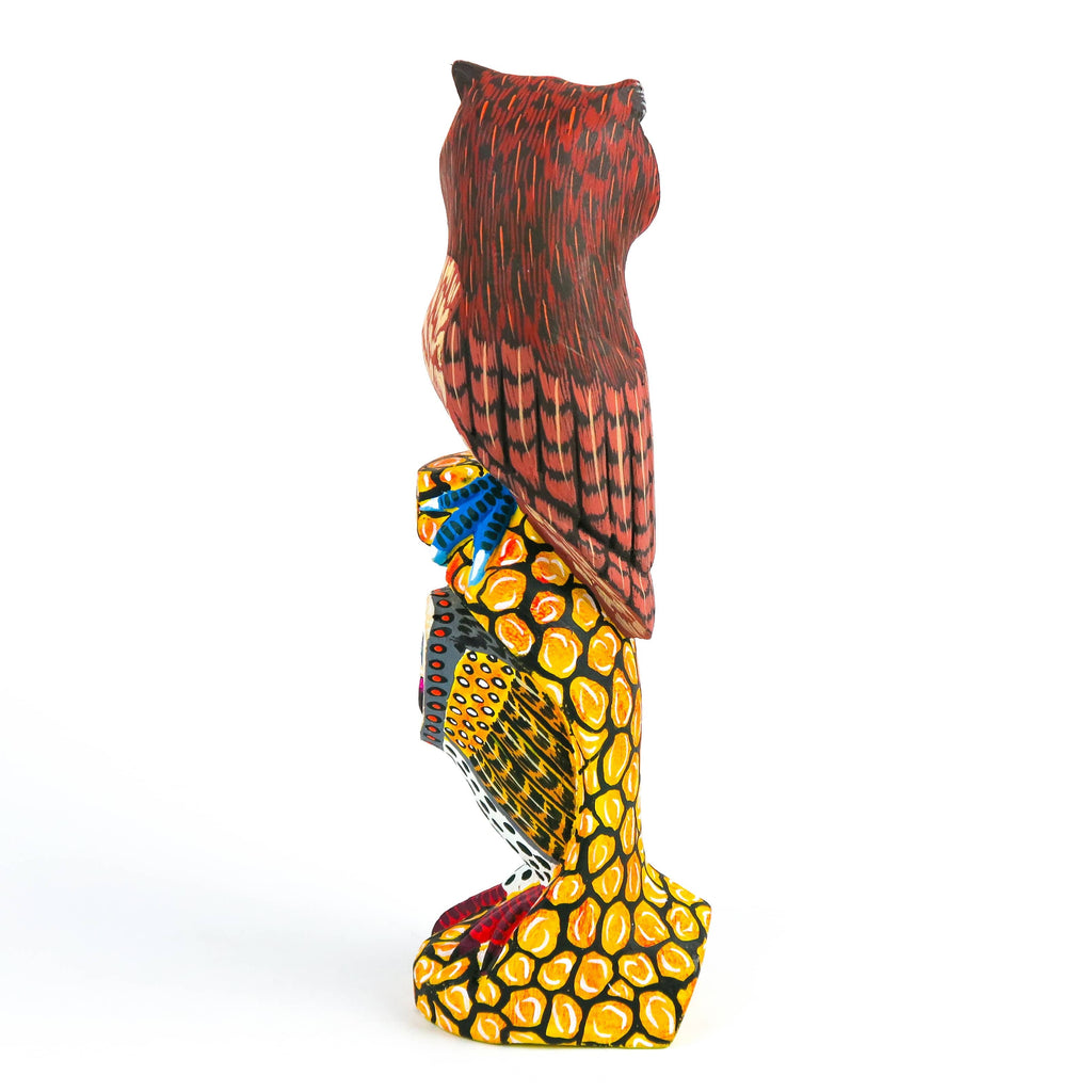 Pair Of Owls - Oaxacan Alebrije Wood Carving - Eleazar Morales ...
