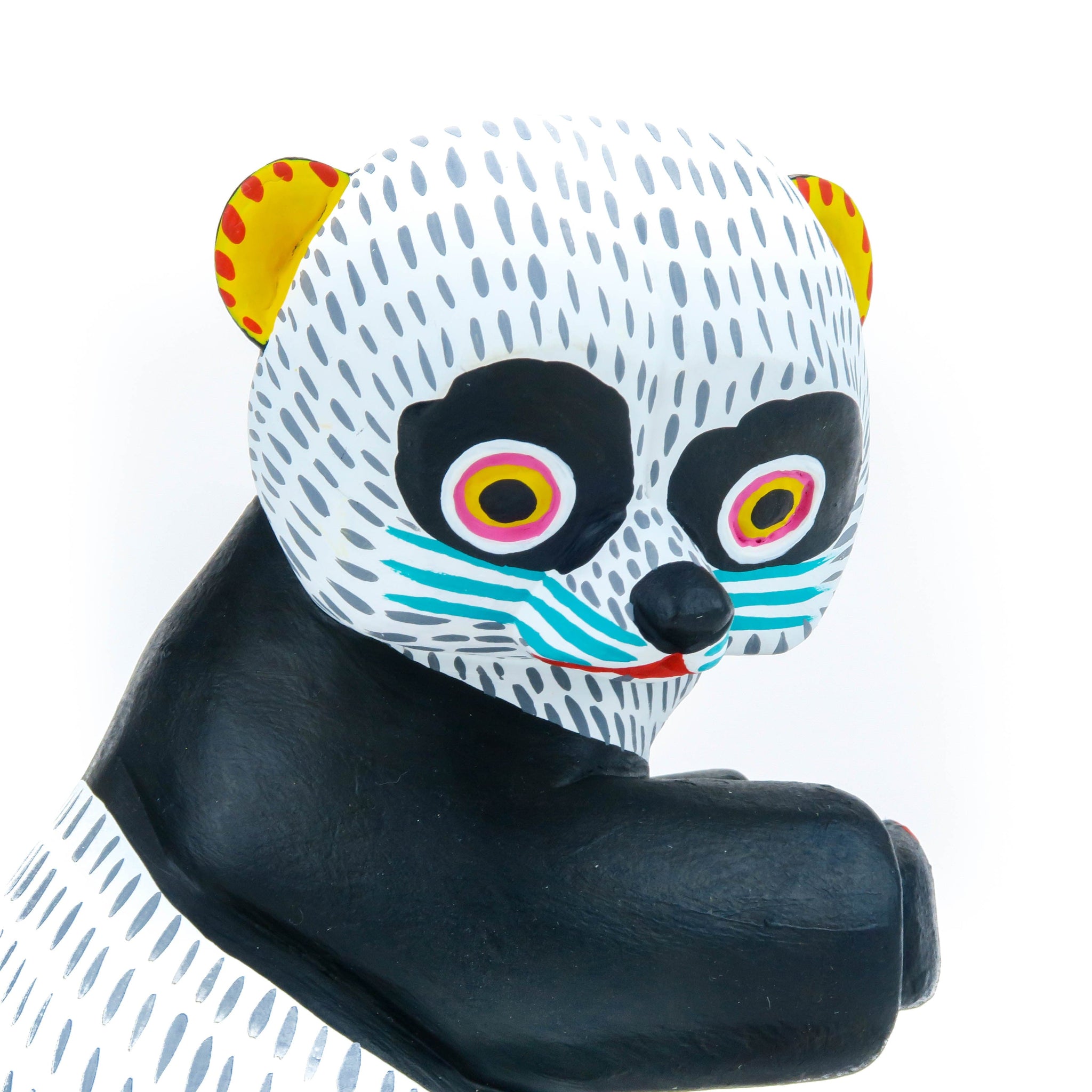 Panda Bear - Oaxacan Alebrije Wood Carving – VivaMexico.com - Mexican Art