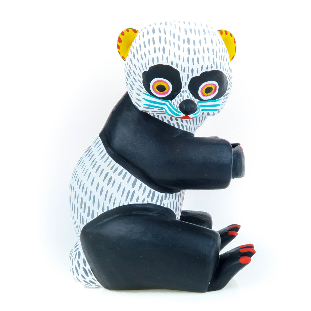 Panda Bear - Oaxacan Alebrije Wood Carving – VivaMexico.com - Mexican Art