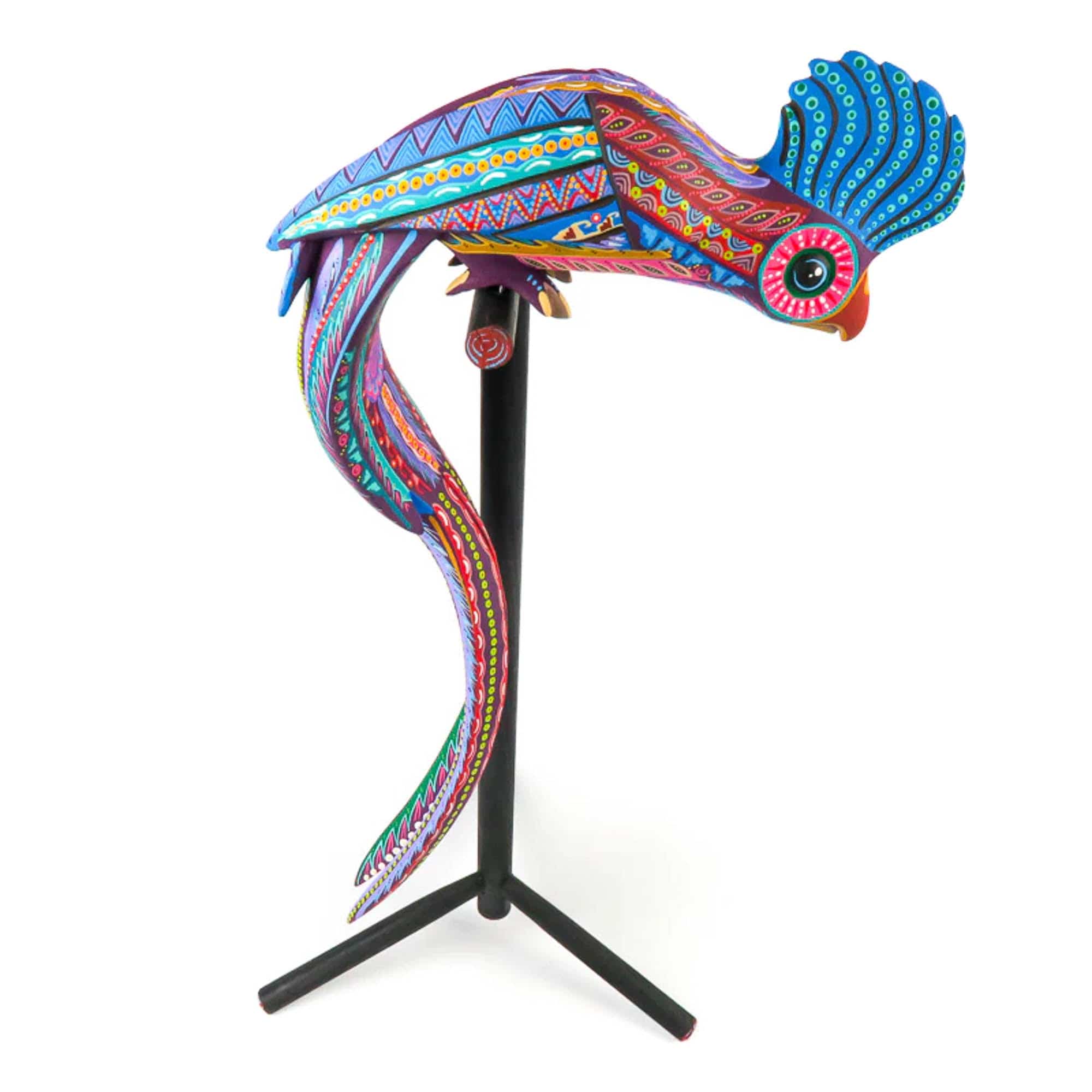 Perched Quetzal Bird - Oaxacan Alebrije Wood Carving – VivaMexico.com ...