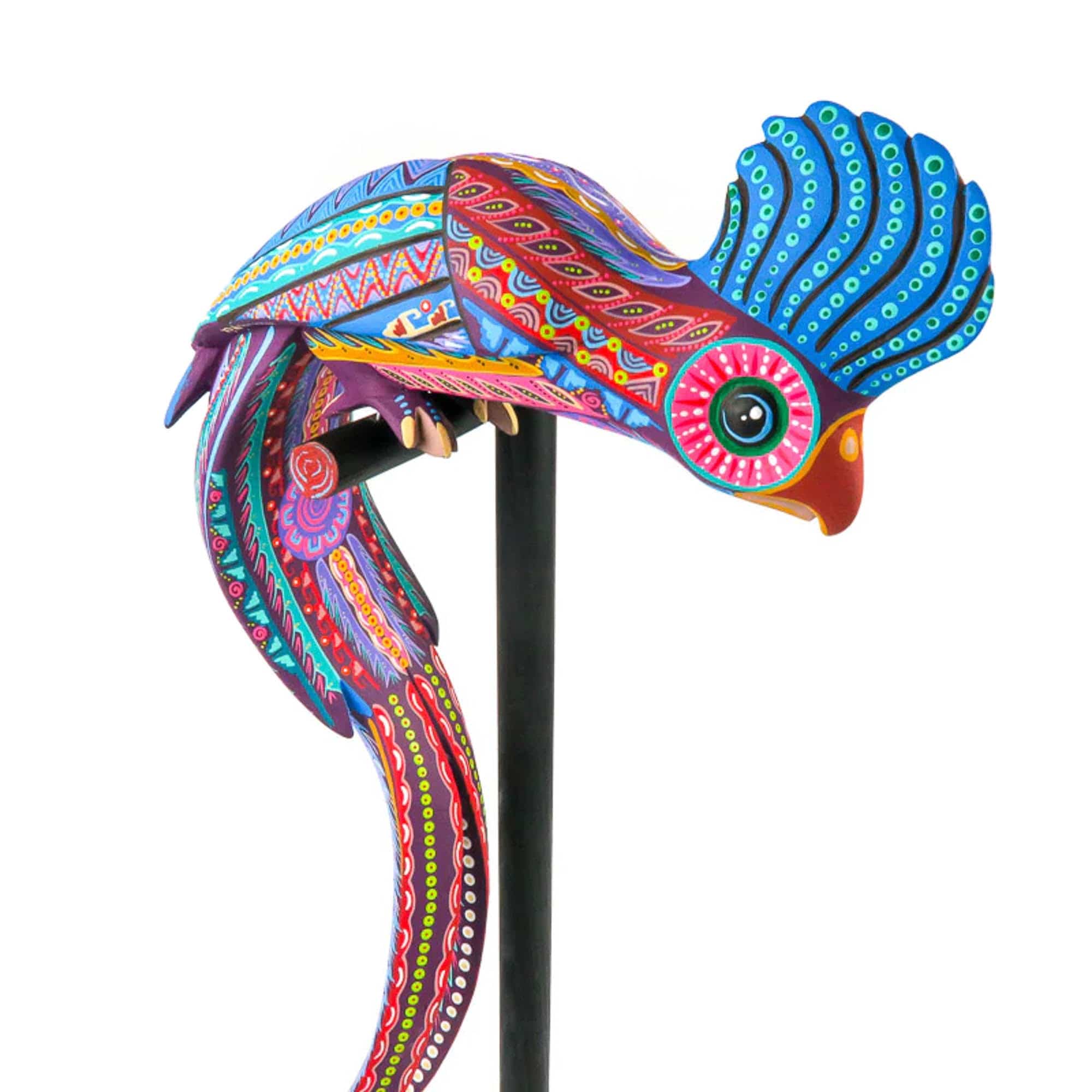 Perched Quetzal Bird - Oaxacan Alebrije Wood Carving – VivaMexico.com ...