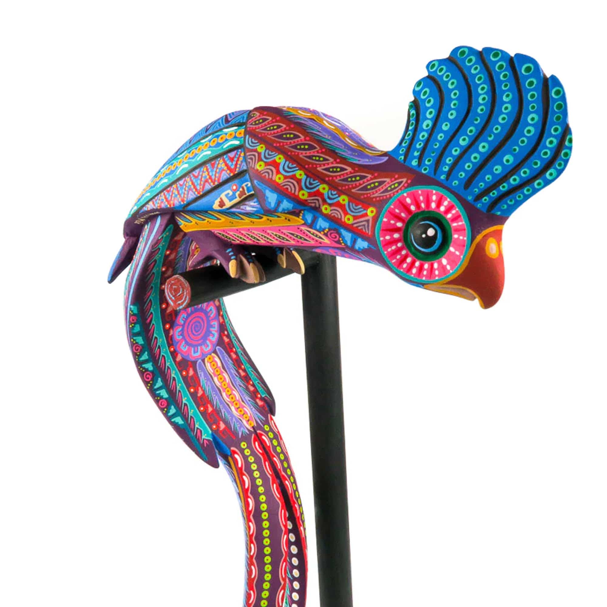 Perched Quetzal Bird - Oaxacan Alebrije Wood Carving – VivaMexico.com ...
