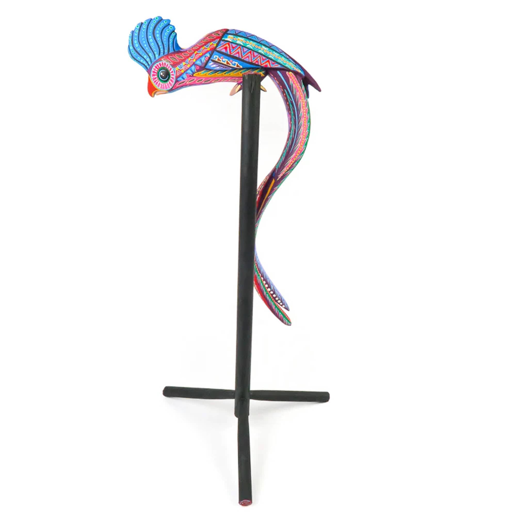 Perched Quetzal Bird - Oaxacan Alebrije Wood Carving – VivaMexico.com ...