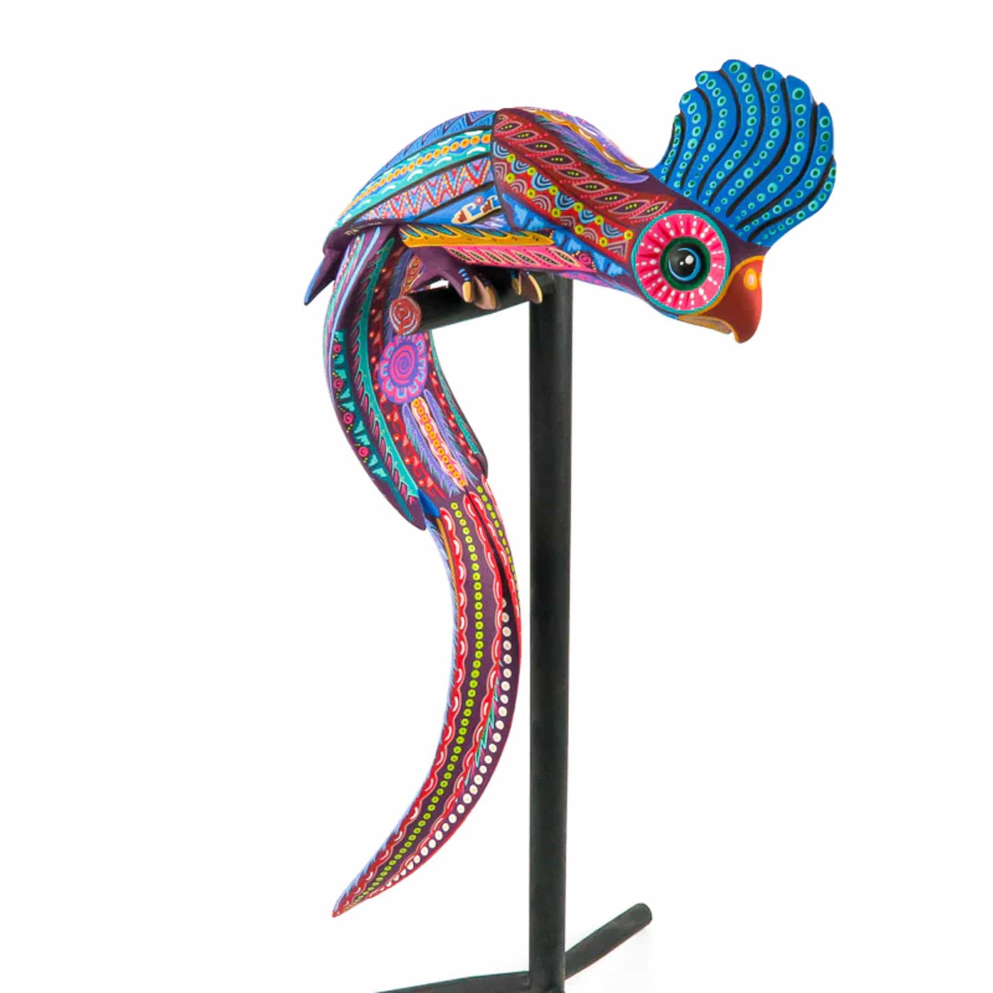 Perched Quetzal Bird - Oaxacan Alebrije Wood Carving – VivaMexico.com ...