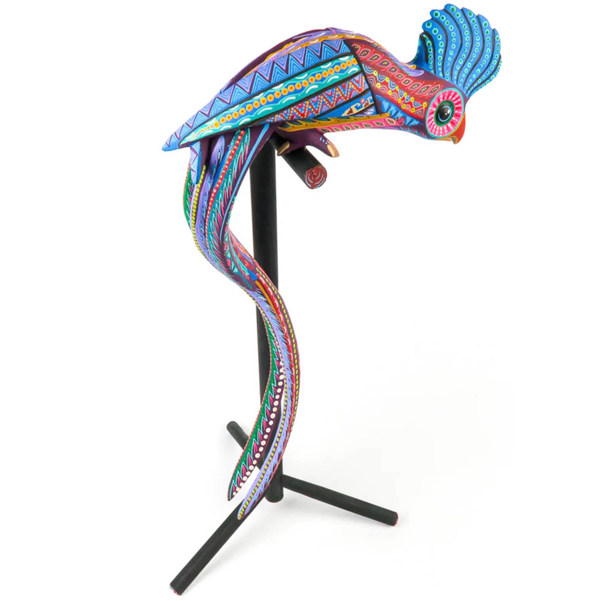 Perched Quetzal Bird - Oaxacan Alebrije Wood Carving – VivaMexico.com ...